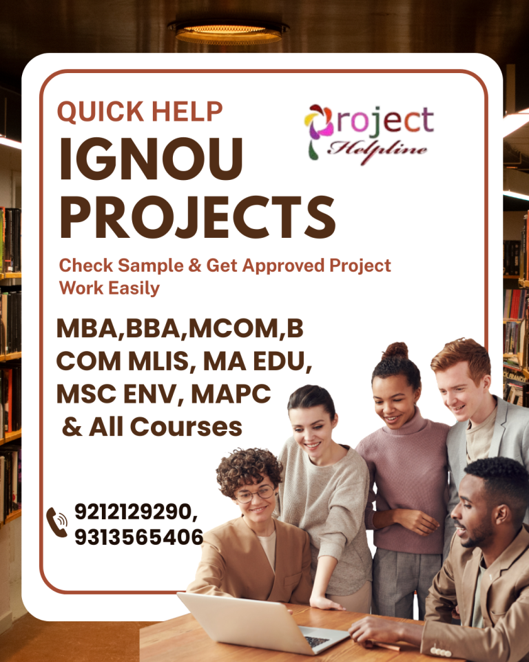 IGNOU PROJECT SYNOPSIS HELP