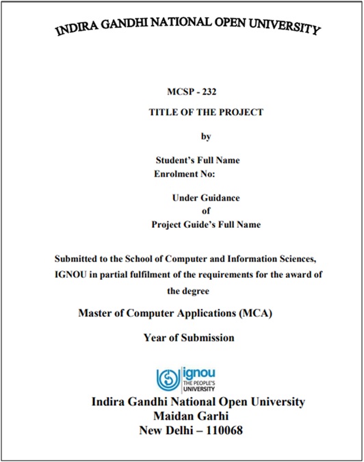 IGNOU MCA MCSP232 Project Synopsis Help - IgnouProjecthelpline.in
