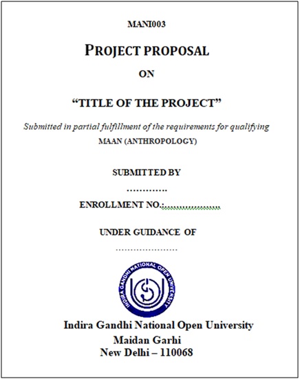 IGNOU Anthropology MANI003 Project Synopsis Help - IgnouProjecthelpline.in
